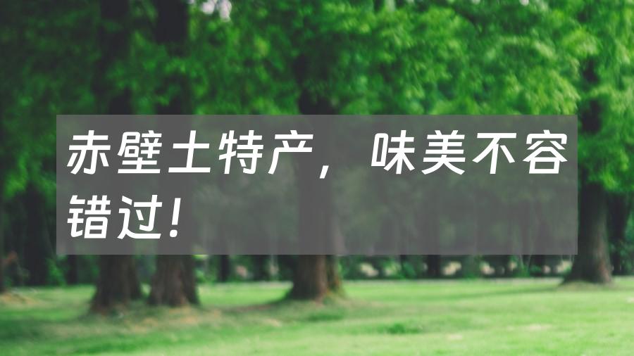 赤壁土特产，味美不容错过！